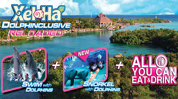 Xel-Ha Park including Swim with Dolphin